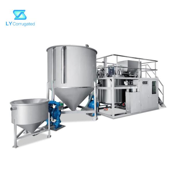 Quality 22KW Corrugated Cardboard Machine , SUS304 Single Barrel Adhesive Making Machine for sale