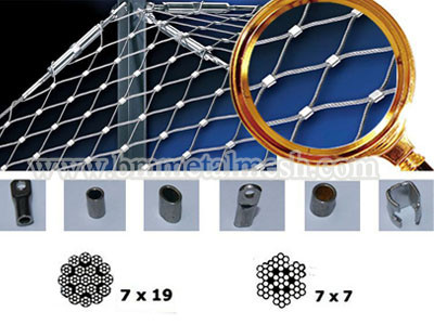 Quality Decoration 304 Stainless Steel Knotted Mesh Rope Woven Wire Mesh For Zoo Animal Enclosure for sale