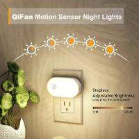 Quality 0.3W 500mAh Amber Plug In Smart Motion Sensor Night Light With Adjustable for sale