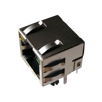 Quality Shielded XMK-9758-8813-S0L1-H LEDS LPJE169AENL Low-Profile RJ45 Connector for sale