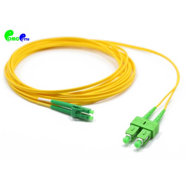 Quality Optical Fiber Patch Cable SC APC - LC APC OS2 9 / 125um G652D Duplex 2.0mm LSZH for sale