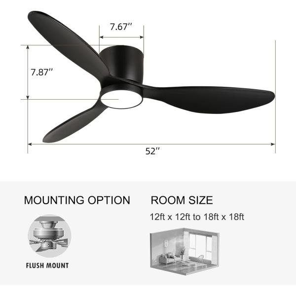 Quality White Black Gold 52 Ceiling Fan With Energy Saving Function for sale