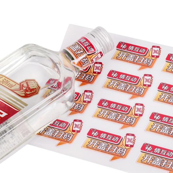 Quality Custom Made Clear Labels Personalized Waterproof Wine Bottle Labels for sale