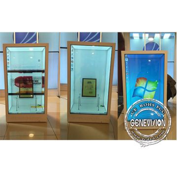 Quality 55 Inch Android Remote Control Transparent Display Box Flexible Advertising for sale