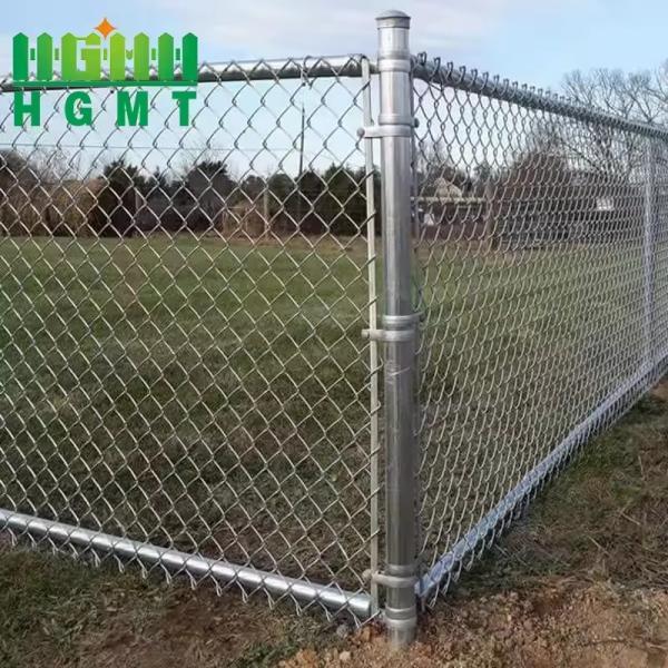 Quality Boundary Protection Galvanized Chain Link Fence Black Customizable Wire Mesh for sale