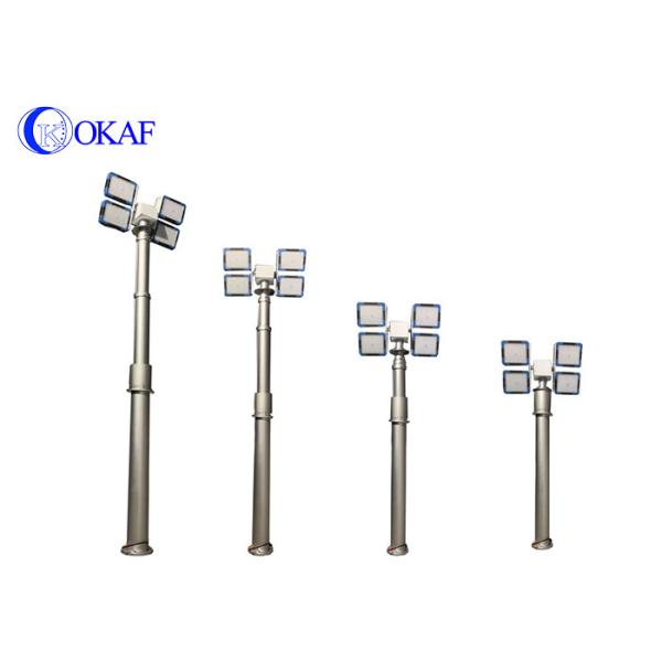 Quality Pneumatic Telescopic Mast Vehicle Mounted Light Tower 4/3 LED Self Locking Performance for sale