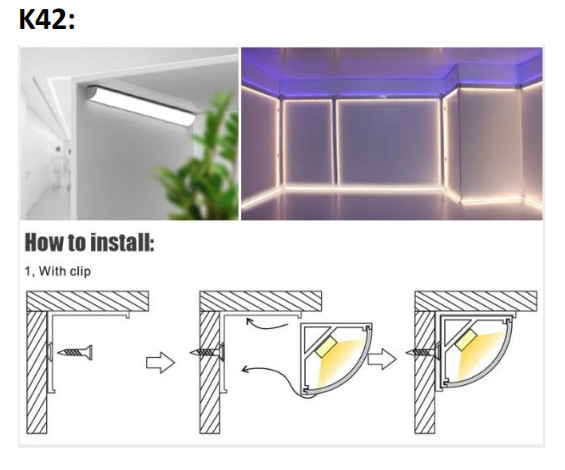 Quality LED Corner Aluminium Profile Extrusion Channel For Cabinet 45 90 Degree Angle for sale