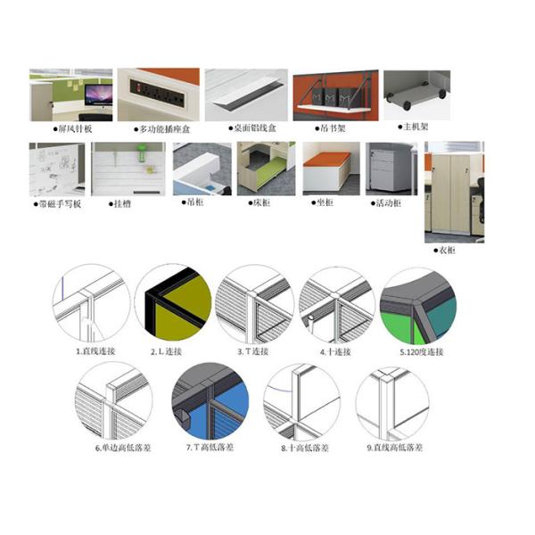 Quality Customized Office Workstations Cubicles Furniture 5x5 ISO Certificated for sale