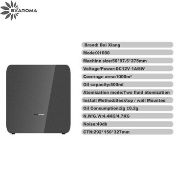 Quality X1000 Electric Scent Diffuser Machine Metal Scent Machine Oil HAVC for sale