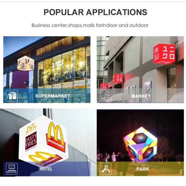 Quality Outdoor Waterproof Advertising Led Cube Screen , P2.5 Pixel Led Cube Display for sale