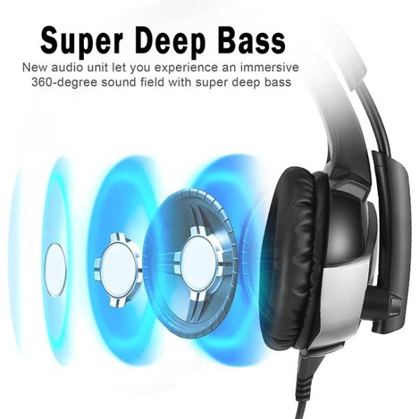 Quality USB Stereo Onikuma 50mm 2.2kohm K5 PC Gaming Headset for sale