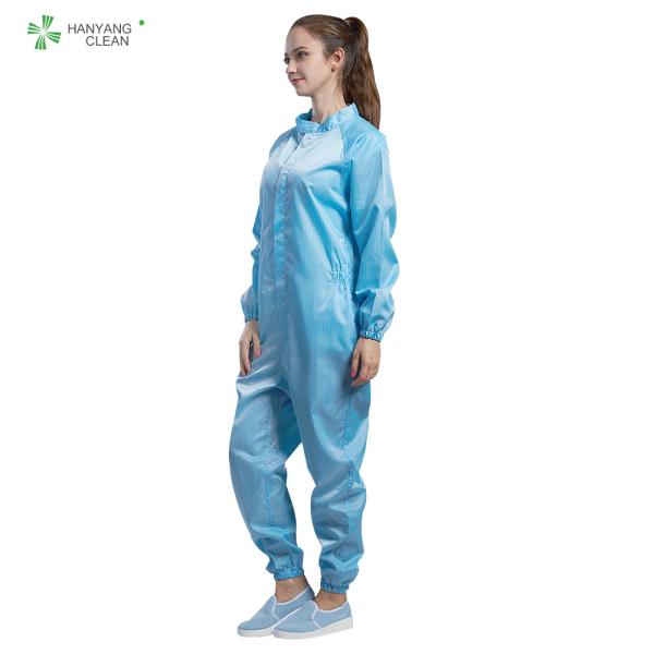 Quality Pharmaceutical industry cleanroom anti static esd coverall jumpsuit autoclavable for sale