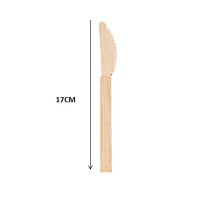 Quality 25Pcs Disposable Natural Bamboo Picnic Forks Knives for sale