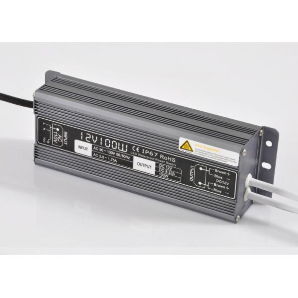 Quality 100W 12v Led Strip Light Driver , IP67 Waterproof Led Driver Transformer for sale