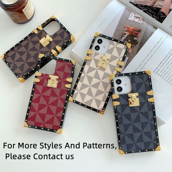 Quality Soft Cover PU Mobile Phone Case For iPhone 14 13 12 Pro Max All-inclusive Luxury Fashion Designer Quare Case for sale