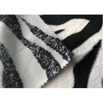 Quality Printed Zebra Stripe Short Hair Upholstery Soft Polyester Velvet Fabric for sale