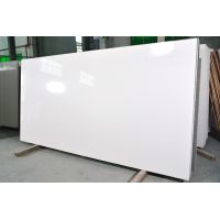 Quality High Density White Shimmer Quartz Stone Slab For Kitchen Countertop for sale