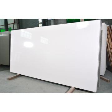 Quality High Density White Shimmer Quartz Stone Slab For Kitchen Countertop for sale