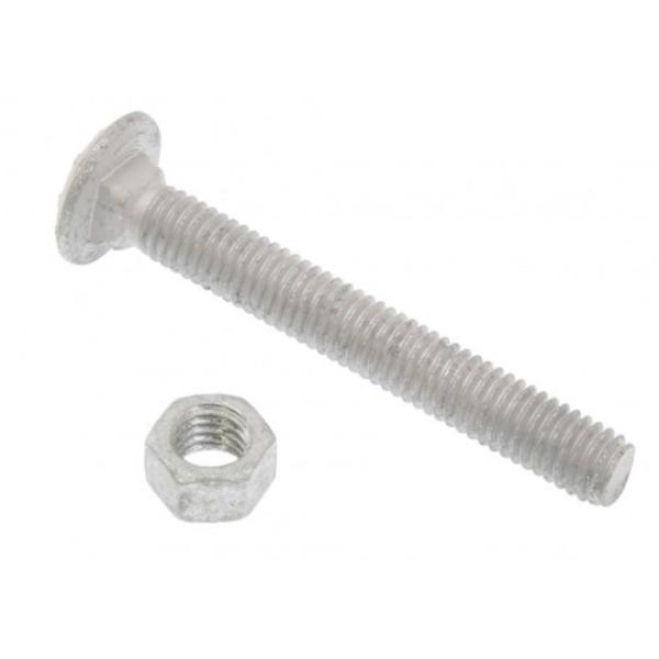 Quality Galvanized Steel Carriage Bolt And Nut 3/8" X 3" For Chain Link Fencing for sale