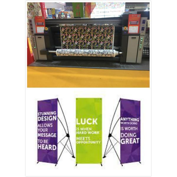 Quality Three Printhead Sublimation Flag Printing Machine 1800DPI Resolution 1 Year for sale