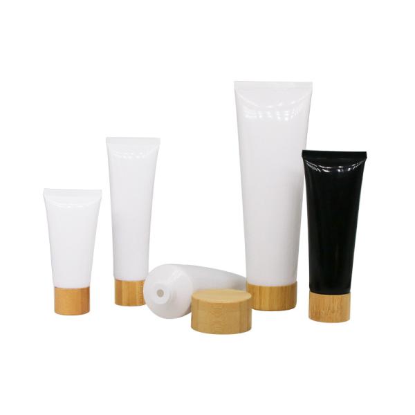 Quality Bamboo Lid Cosmetic Squeeze Tube 150ml for sale