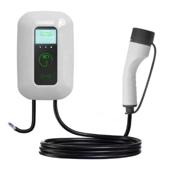 Quality RDC Adjustable AC Ev Charger Type 1 7kw 1 Phase Current Switching Wall-mounted Charging Stations With Swiping for sale
