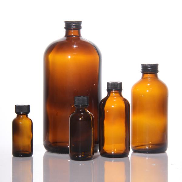 Quality 60ml Mini Lotion Bottles Bulk 4oz Boston Round Glass Diffuser for sale