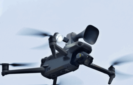 DJI Mavic 3 Enterprise Speaker and Spotlight Payload showing compact design and mounting interface
