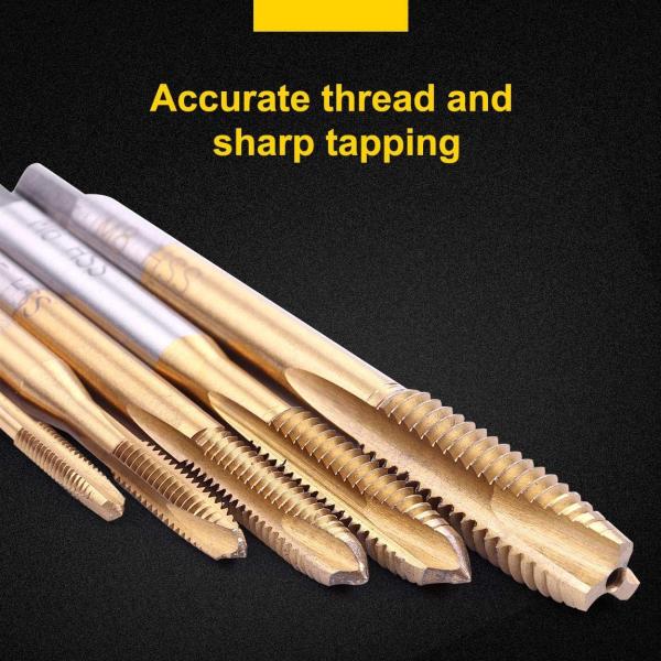 Quality HSS 6542 Spiral Point Taps M3-M8 Titanium Coated for sale