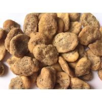 Quality Fried Corn Flour Coated Dried Split Broad Beans Customized Flavor Crispy Taste for sale