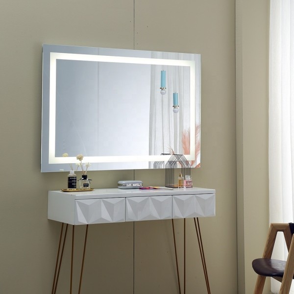 Quality Custom Decorative Wall LED Touch Sensor Bathroom Magnifying Vanity Mirror With for sale