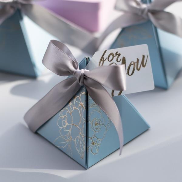 Quality Recyclable Angel Gift Box Square Crossing Candy Dragee Boxes for sale