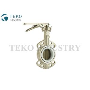 Quality Taper Pin Shaft Stainless Steel Butterfly Valve Backed Seat For Corrosive Liquid for sale