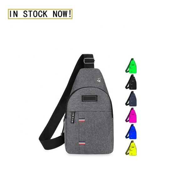 Quality Casual Sport Side Bag For Men's Chest Youth Messenger Bag Fashion Solid Color for sale