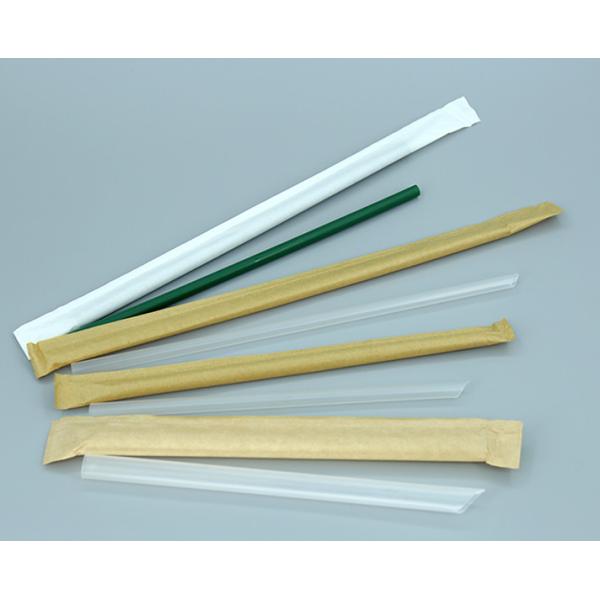 Quality 100% Eco Friendly Individually Straws Wrapped Compostable Pla Cold And Hot for sale