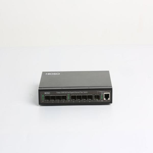 Quality Black 8 100M SFP Fiber Ports 1550nm Fiber Optic Switch AC220V for sale