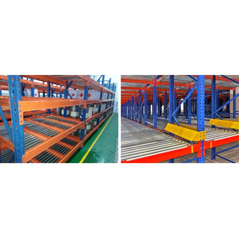 Warehouse Storage Gravity Pallet Racking System Carton Flow Roller Roller Rack Live Pallet Rack