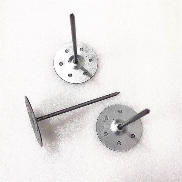 Quality M3*75 Mm Galvanized Marine Insulation Pins With Perforated Disc Base for sale