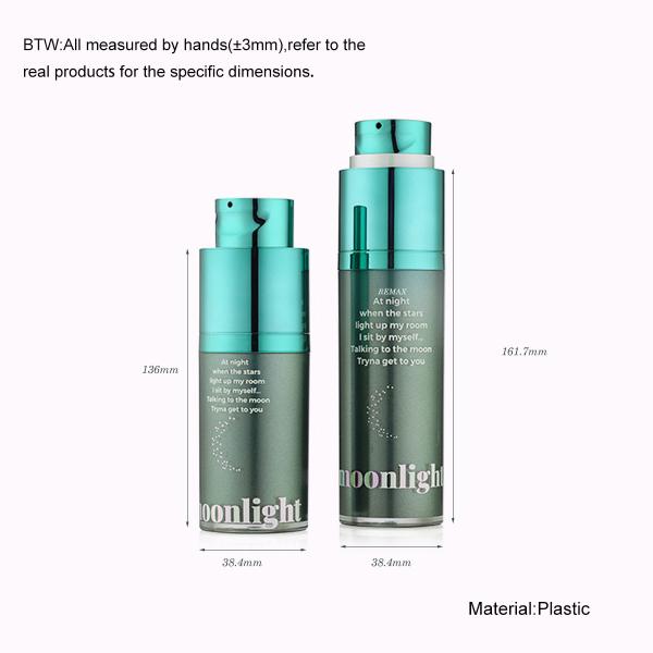 Quality 20ml 30ml Airless Pump Packaging Biodegradable Eco Friendly Skincare Solutions for sale