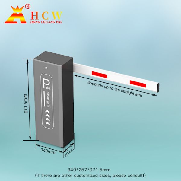 Quality HCW CE EMC Toll Barrier Gate / Customized 3.5m Length Vehicle Boom Barrier for sale