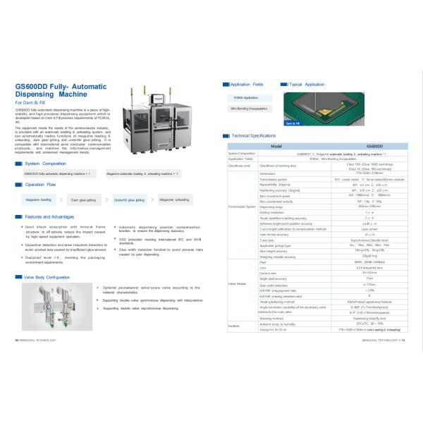 Quality GS600DD Fully- Automatic Dispensing Machine FCBGA Application Wire Bonding for sale