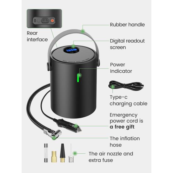 Quality 12V 150psi Electric Automatic Inflatable Car Tyre Air Pump Compressor Machine for sale