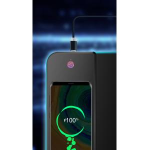 Quality Rubber Base RGB Led Gaming Mouse Mat , Extended Mouse Pad With Wireless Charging for sale