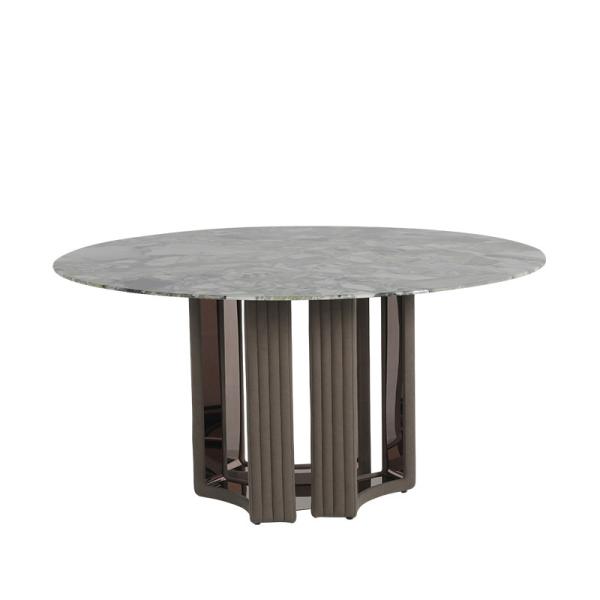 Quality Gold Marble Top Dining Room Table Mirrored Marble Dining Table 8 Seater for sale