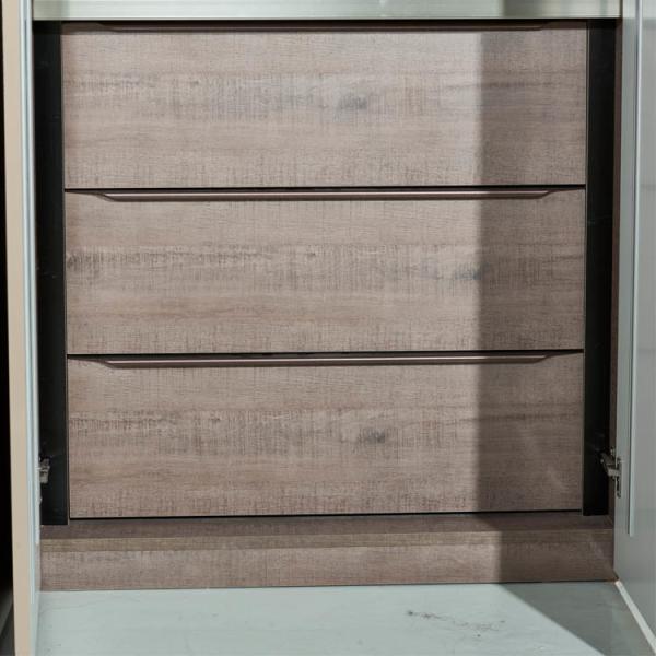 Quality E1 Sliding Door Wardrobes Dark Walnut Walk In Closet Cabinet Design for sale