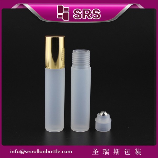 Quality RPA-10ml plastic roll on bottle with steel ball and aluminum cap for sale