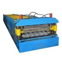 Quality Corrugated Profile Double Layer Roofing Sheet Roll Forming Machine Cr12 Cutting for sale