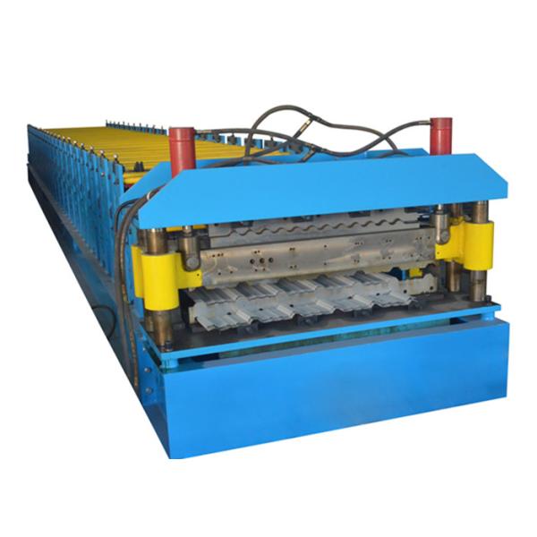 Quality Corrugated Profile Double Layer Roofing Sheet Roll Forming Machine Cr12 Cutting Blade for sale