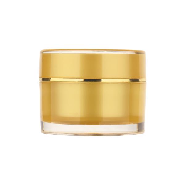 Quality Luxurious Plastic Cream Jars Double Layer Round Cosmetic Containers 50g for sale