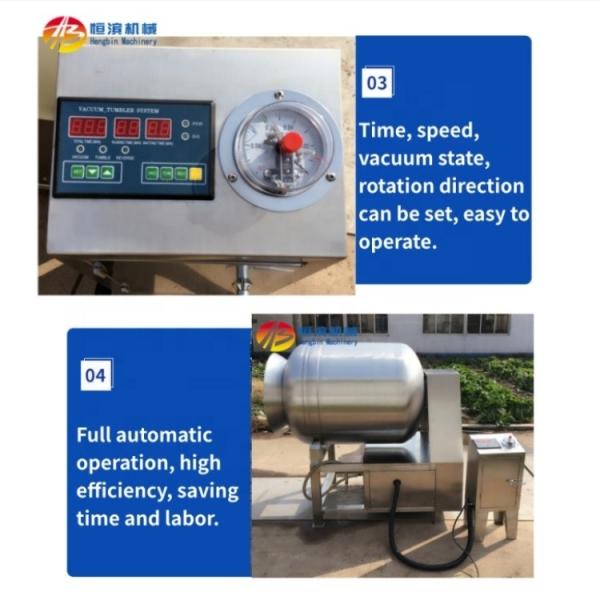 Quality 200-300kg/batch Capacity 600L Vacuum Roller Kneading Machine for Meat Marinating for sale
